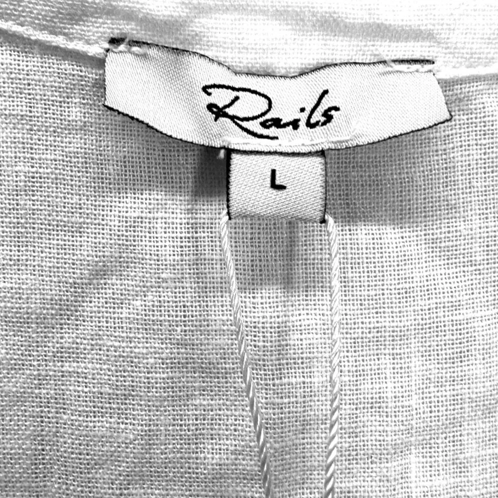Rails | Dresses | Rails Jasmine White Linen Blend Dress Large Nwt Long ...